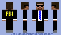 Agent Steve (with blue tie) Minecraft Skin