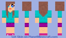 Backwards Girl Minecraft Skin