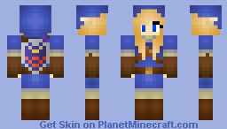 Blue Female Link Minecraft Skin