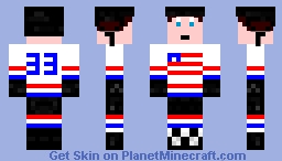 USA Hockey Player Minecraft Skin