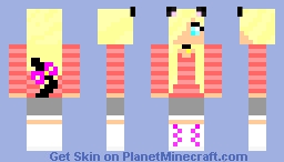 Pink Cat Girl Minecraft Skin
