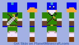 Mudkip in a Green Tunic - LOZ Minecraft Skin