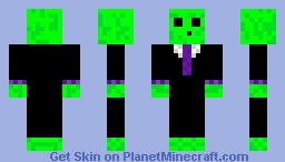 Slime in a suit Minecraft Skin