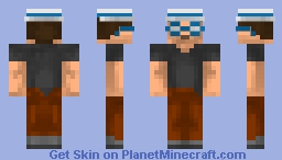 Guy with Eyeglasses and Hat Minecraft Skin