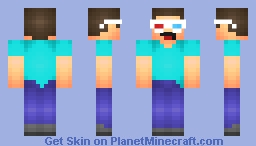 Steve [Derpy with 3D Glasses] Minecraft Skin