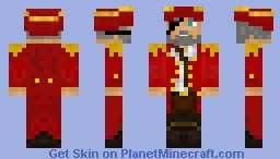 Old Red Captain Minecraft Skin