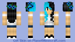 Blue flower crown whatevers Minecraft Skin