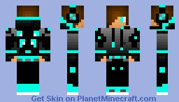Neon Blue Boy Minecraft Skin