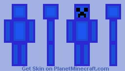 Blue Creeper Minecraft Skin