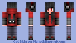 Red and Black Minecraft Skin