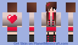 Red heart... @id@! Minecraft Skin
