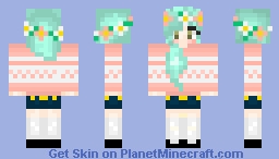 Floral Girl HD Minecraft Skin