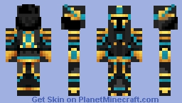 gold-diamond guardian Minecraft Skin