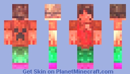 Player eating human Minecraft Skin