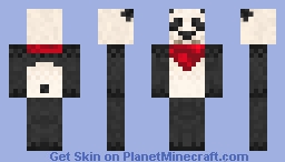 Panda - Red Scarf Minecraft Skin
