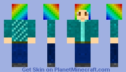 Rainbow Head Minecraft Skin