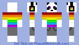 Rainbow Panda! Minecraft Skin