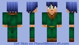 Blue Haired "Medieval" Boy Minecraft Skin