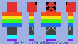 Rainbow Panda!! Minecraft Skin