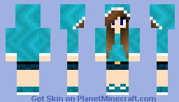 blue girl Minecraft Skin