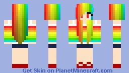 Rainbow Girl Minecraft Skin