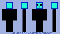 Blue Slime Head Minecraft Skin