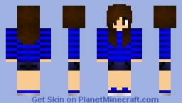 Blue Girl Minecraft Skin