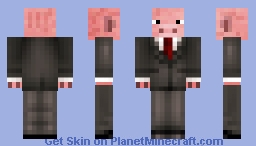 Pig In A Suit Minecraft Skin