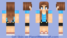 Blue tee (more overalls) Minecraft Skin
