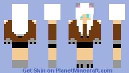 Ice fox girl Minecraft Skin