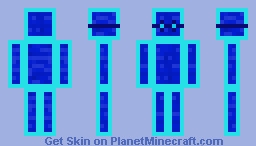 50 shades of blue Minecraft Skin