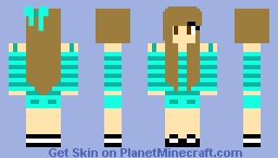 staying cool in blue and green! Minecraft Skin