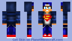 Hooded Superman Fanboy Minecraft Skin
