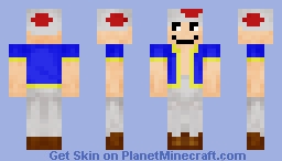 Mario brothers Toad Minecraft Skin