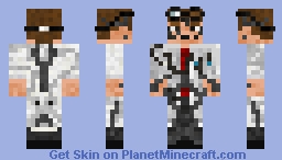 Exploded Scientist Minecraft Skin