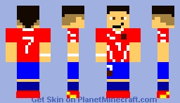 Alexis Sanchez with Chile Kit Minecraft Skin