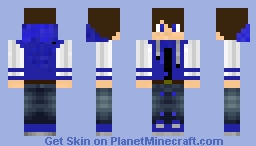 Varsity Jacket Blue Minecraft Skin