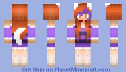 Purple Dog Lady Minecraft Skin