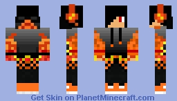 Element 2 of 4: Fire Minecraft Skin