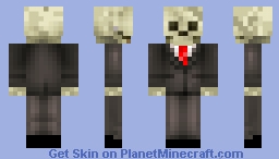 skeleton in a suit Minecraft Skin