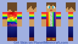 Rainbow Kid Minecraft Skin