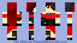 red spider girl Minecraft Skin