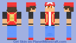 Pkmn Trainer Red Minecraft Skin