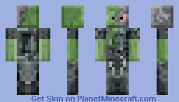 Blocky Cyborg Zombie Minecraft Skin
