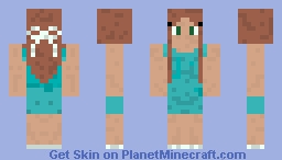 Blue dress Minecraft Skin