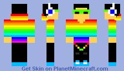 Rainbow Guy Skin Minecraft Skin