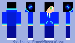 Simple Blue Hoodie Minecraft Skin