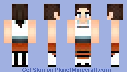 Chell (Portal 2) Minecraft Skin
