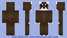 Dark Sable Hooded Ferret Minecraft Skin