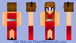 Formal Red Dress Minecraft Skin